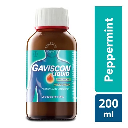 (EXP:30/07/2024) Gaviscon Peppermint Liquid (200ML) - For Heartburn and ...