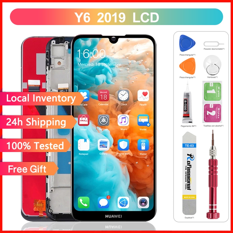 Original LCD with Frame For Huawei Y6 2019/HONOR 8A/Y6P/HONOR 9A LCD ...