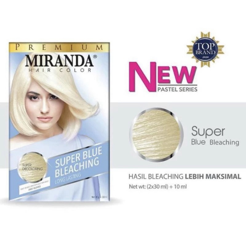 Miranda pastel series hair color super blue bleaching | Shopee Malaysia