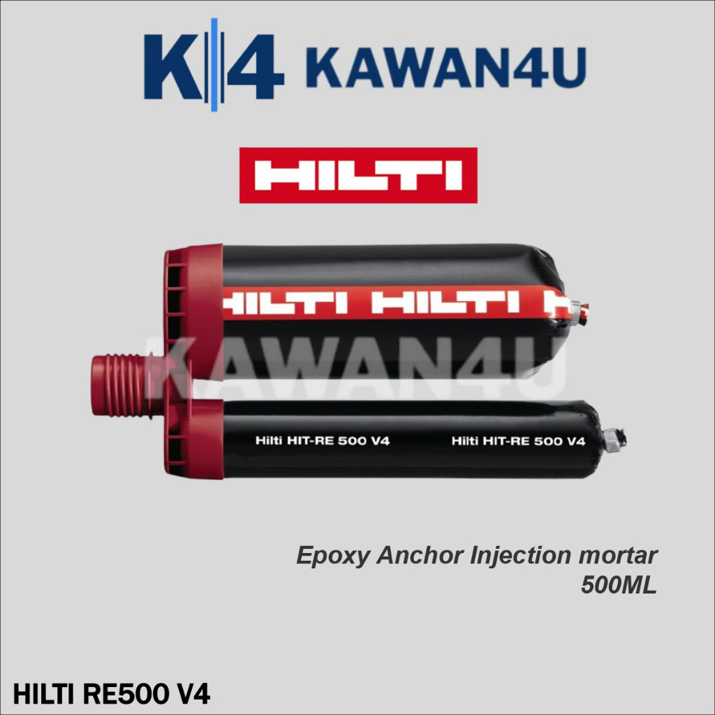 [500ML] Hilti RE500 V4 Epoxy Anchor Injection Adhesive Mortar HIT-RE 500 V4 Epoksi Pelekat ...