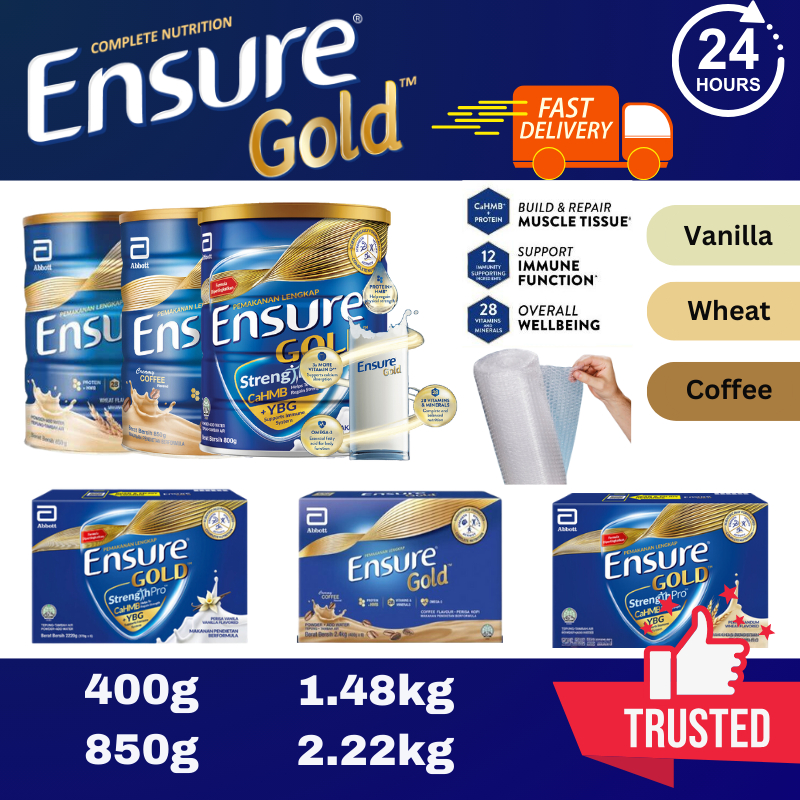 ENSURE GOLD Vanilla Wheat Coffee ENSURE GOLD 850g 400g 2.4kg susu ensure gold | Shopee Malaysia