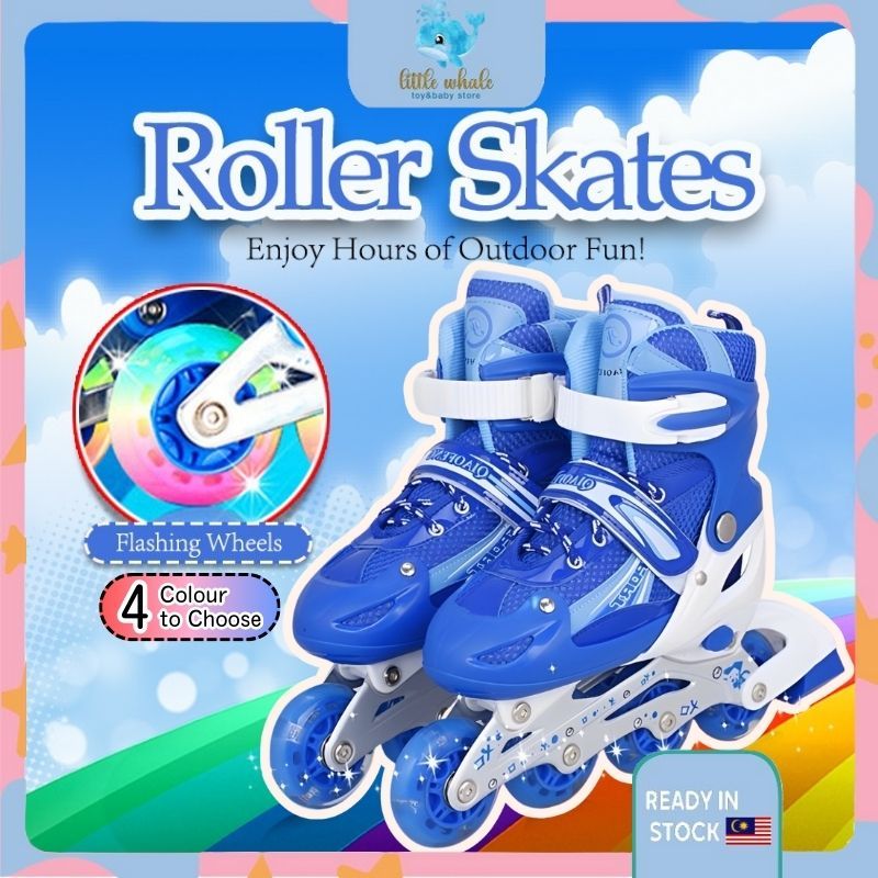 🐳Kasut Roda Budak Kasut Roda Kanak-Kanak Kids Inline Skates Roller ...