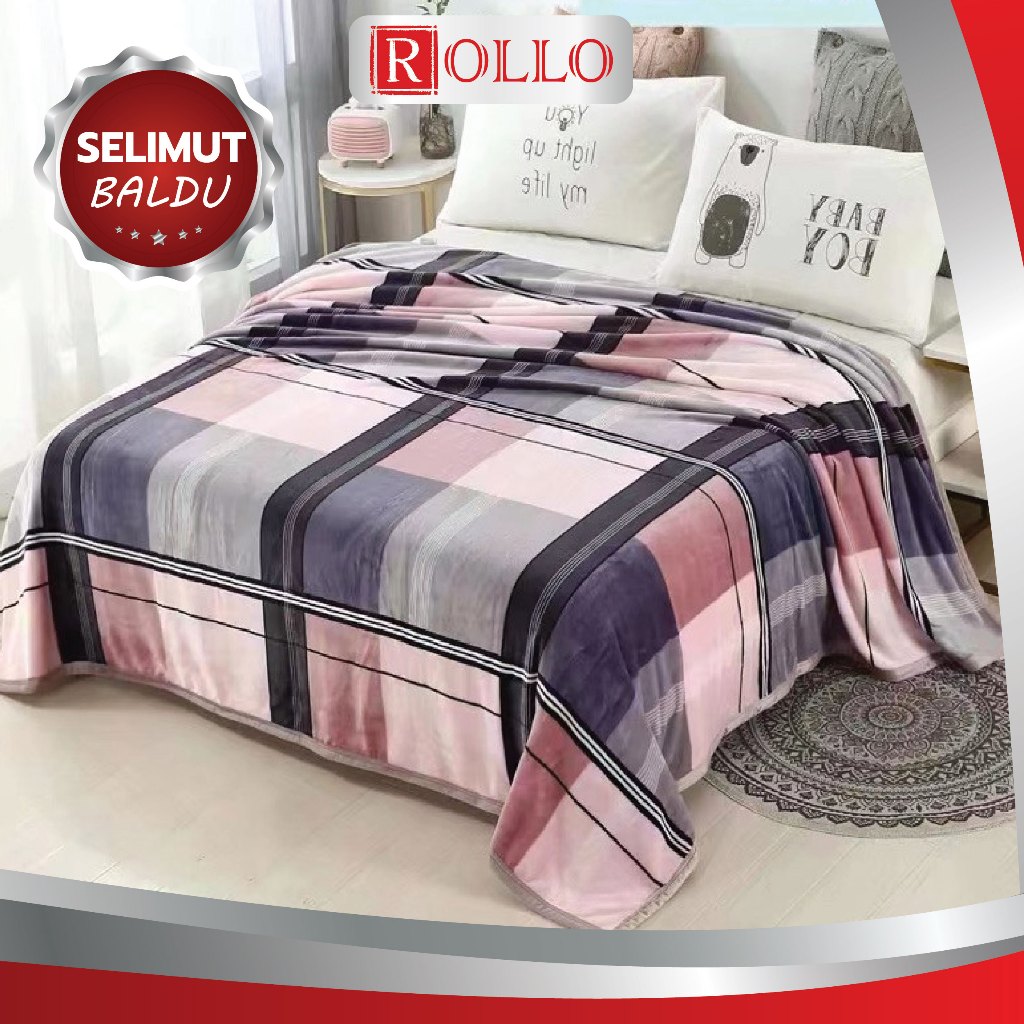 SELIMUT BALDU GEBU / SOFT FLEENCE BLANKET (BERCORAK) | Shopee Malaysia