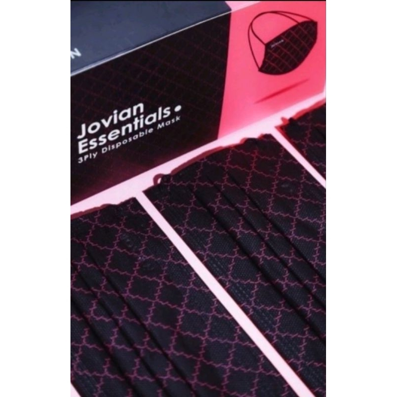 Jovian Essentials 3ply Disposable Mask Black pink colour - 30pcs ...