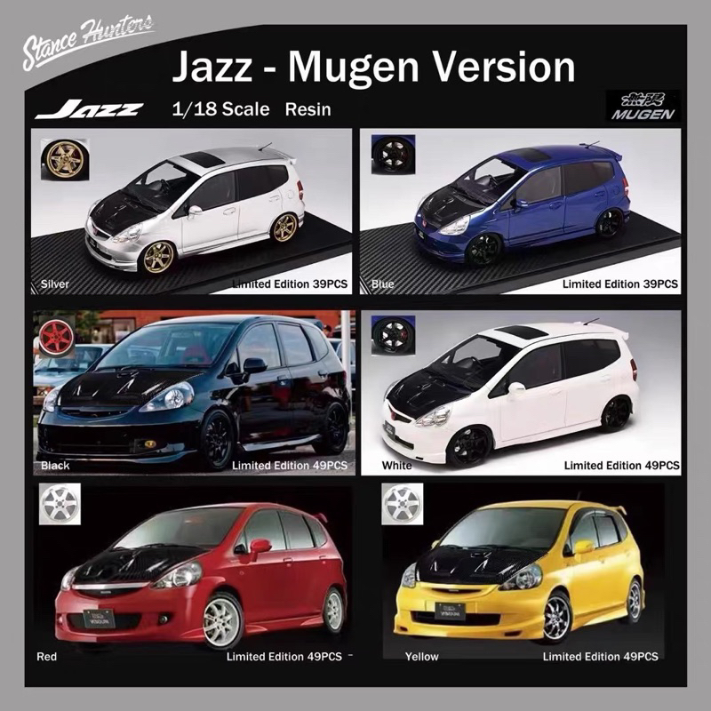 Stance Hunters 1:18 Honda Jazz GD Mugen Version Resin Model | Shopee ...