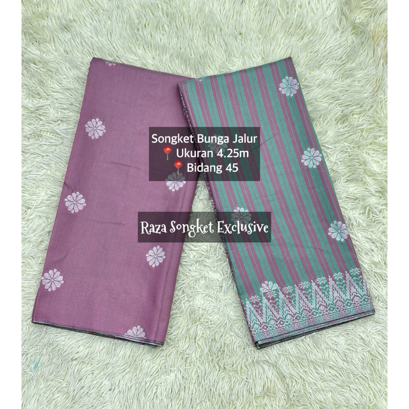 SONGKET TENUN EXCLUSIVE BUNGA JALUR (Kain Pasang) | Shopee Malaysia
