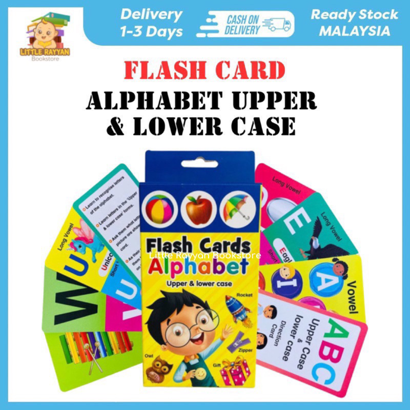 FLASH CARDS ALPHABET (UPPER AND LOWER CASE) | Shopee Malaysia