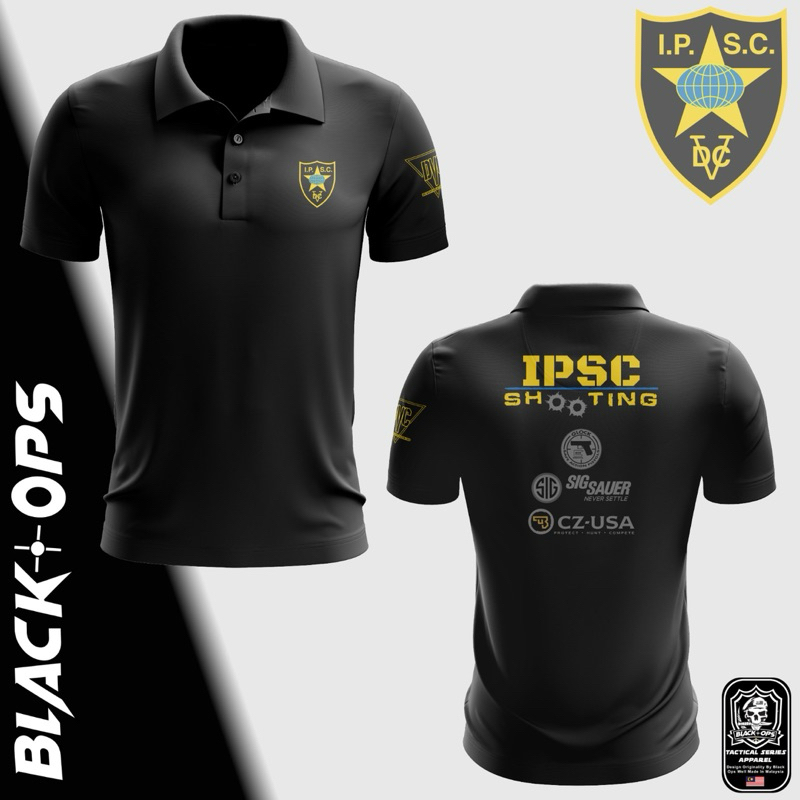 IPSC Black design P0l0 Shirt | Shopee Malaysia