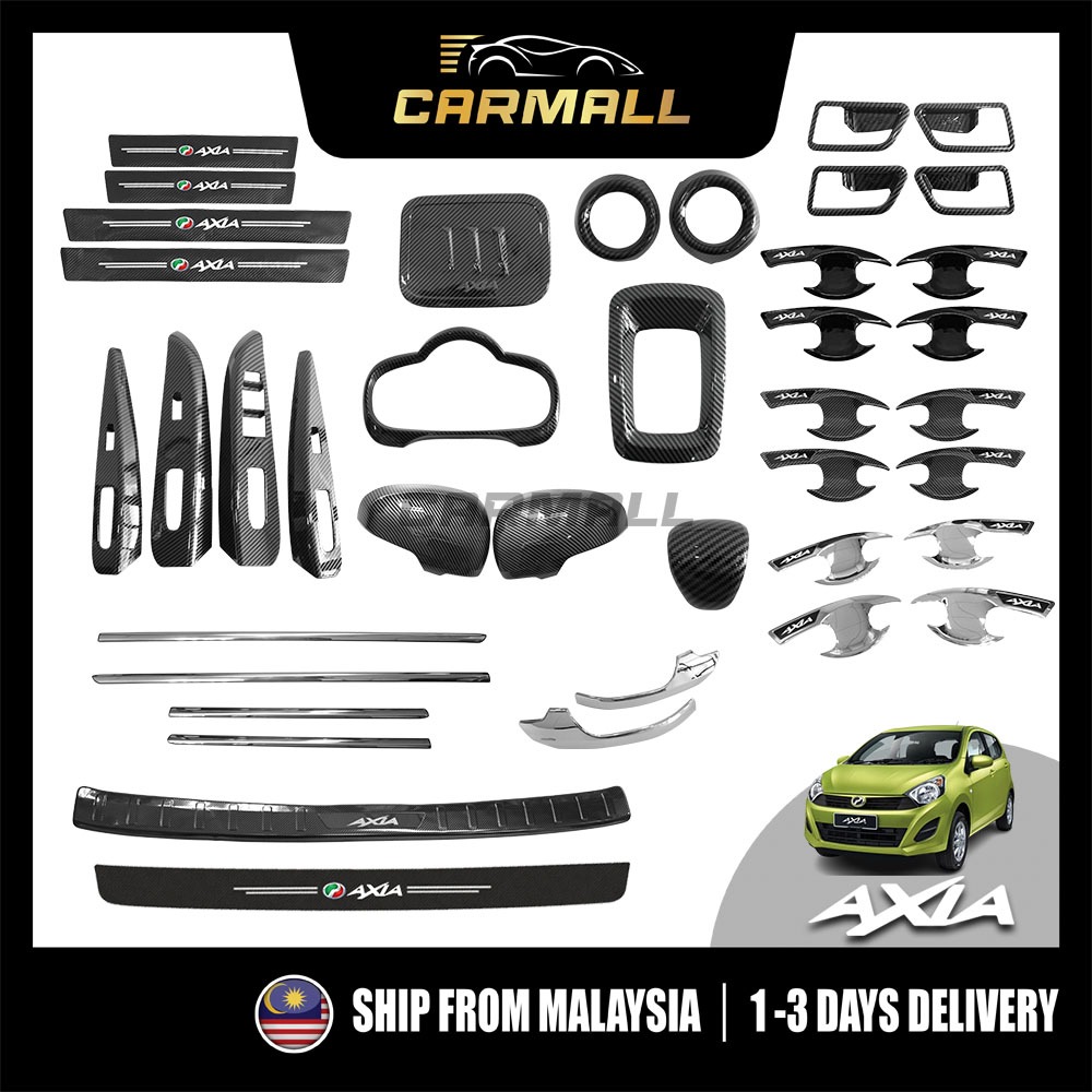 Perodua Axia B200 1st Gen 2014-2023 Exterior Interior Decoration Carbon ...