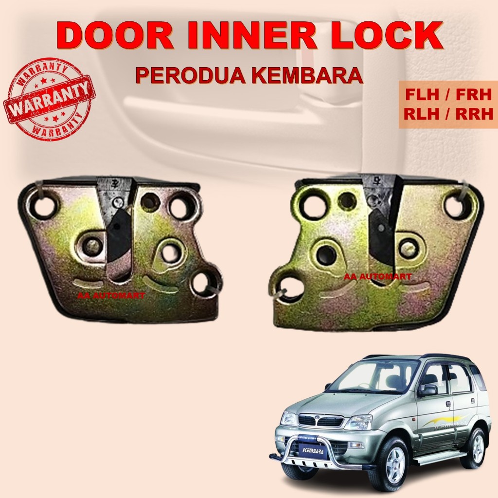 WARRANTY PERODUA KEMBARA DVVT 1998 DOOR INNER LOCK DALAM PINTU INNER ...