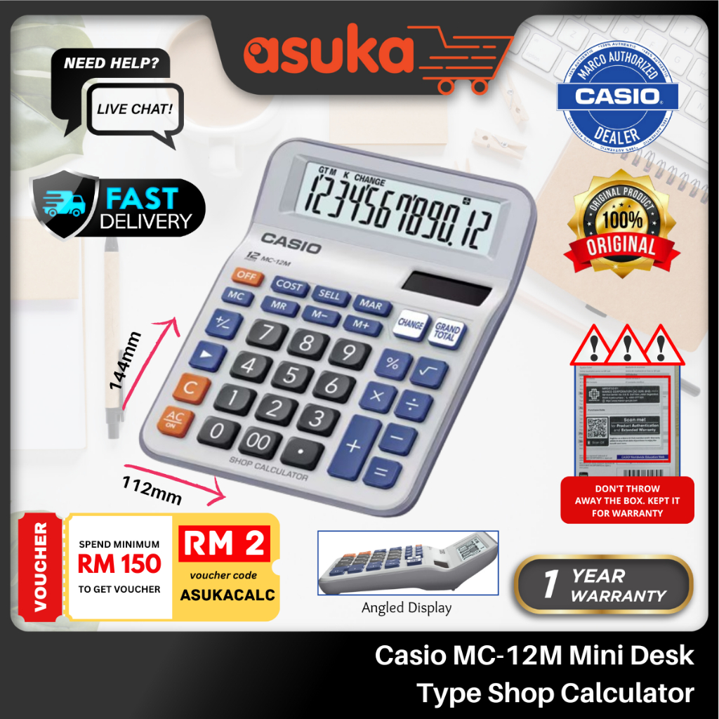 [Profit Margin Calculation] Casio MC-12M Shop Calculator Original ...