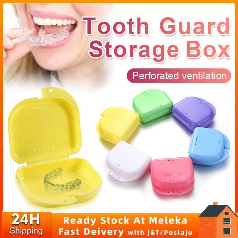 💕Mini Denture Box Dental Retainer Portable Mouth Guard Container ...