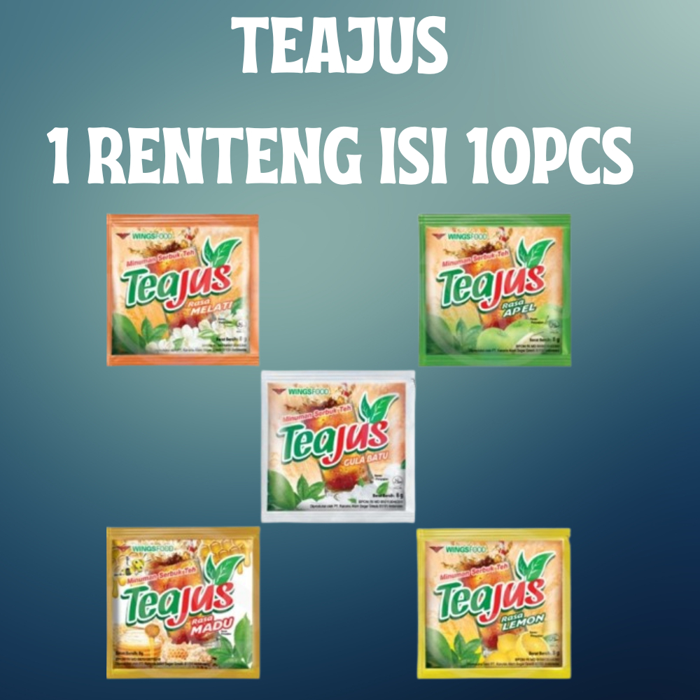TEAJUS MINUMAN SERBUK PERISA TEH DARI INDONESIA TEA JUS 1 RENTENG 10PCS ...
