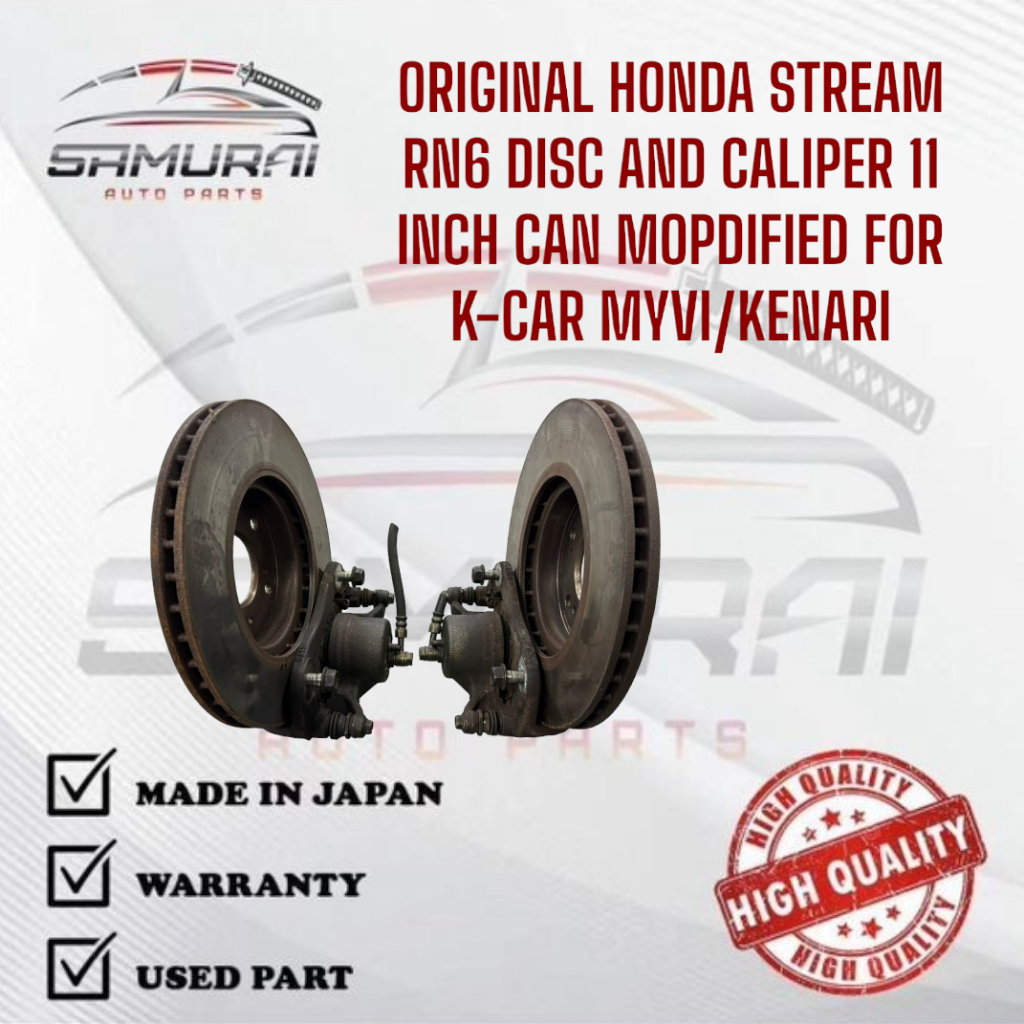 ORIGINAL HONDA STREAM RN6 DISC AND CALIPER 11 INCH CAN MOPDIFIED FOR K ...