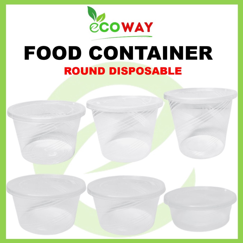 10oz 12oz 16oz 20oz 25oz 30oz Round Container with Lid 25set ...