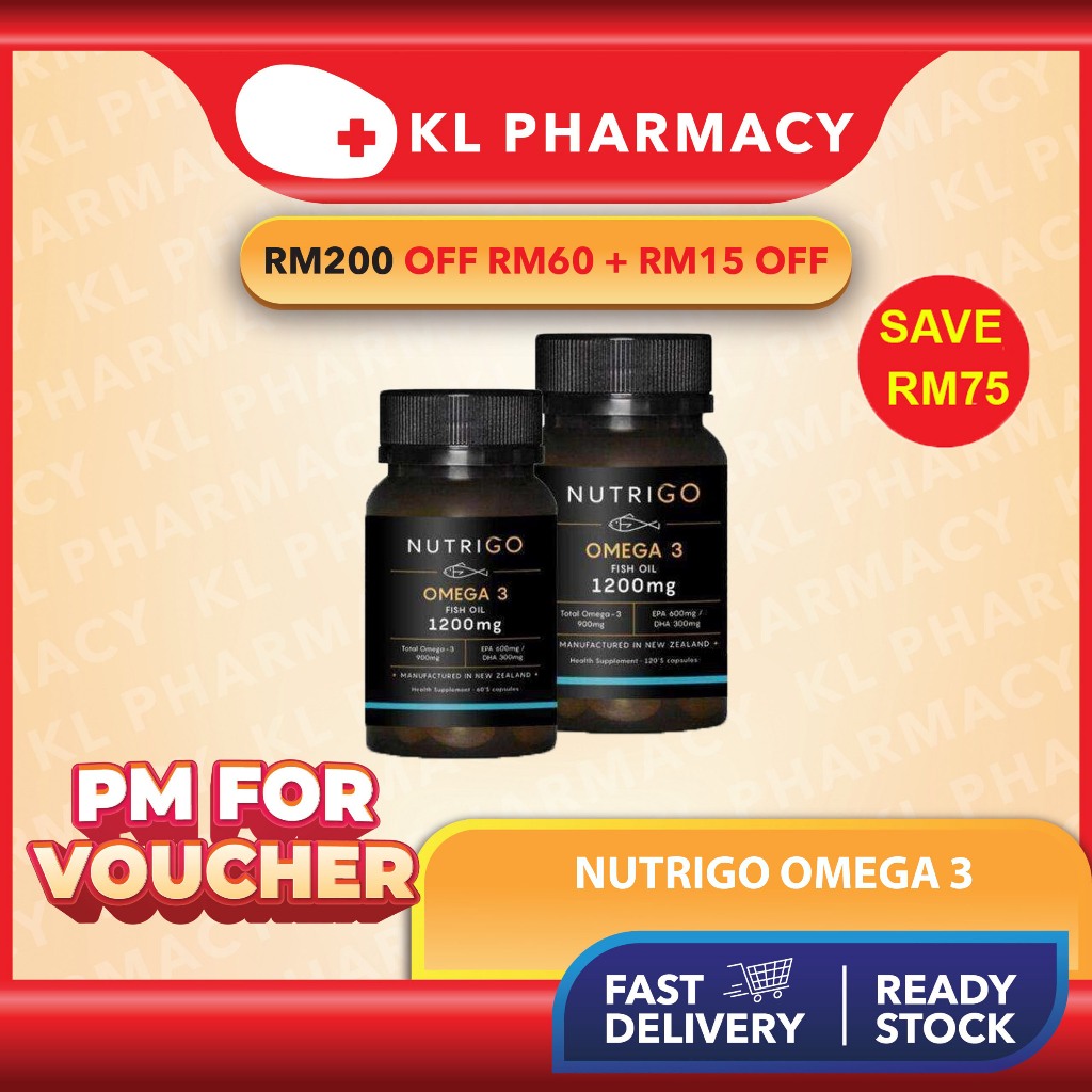 NutriGO Omega 3 Fish Oil 1200mg - 120's/60s | Shopee Malaysia