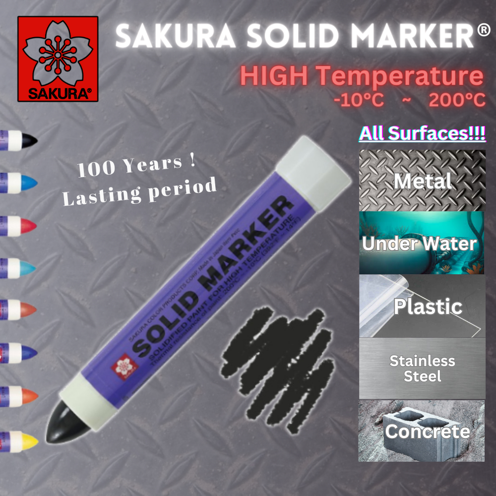 Sakura Industrial Solid Marker Heat Resistance | Shopee Malaysia