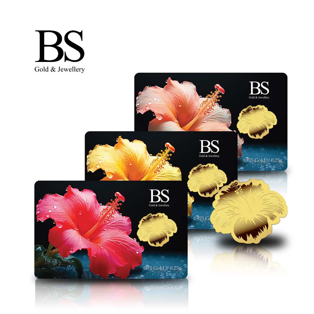 BS Jewellery 375(9K) Goldbar Edisi Bunga Raya 0.25g - F30 A/B/C ...