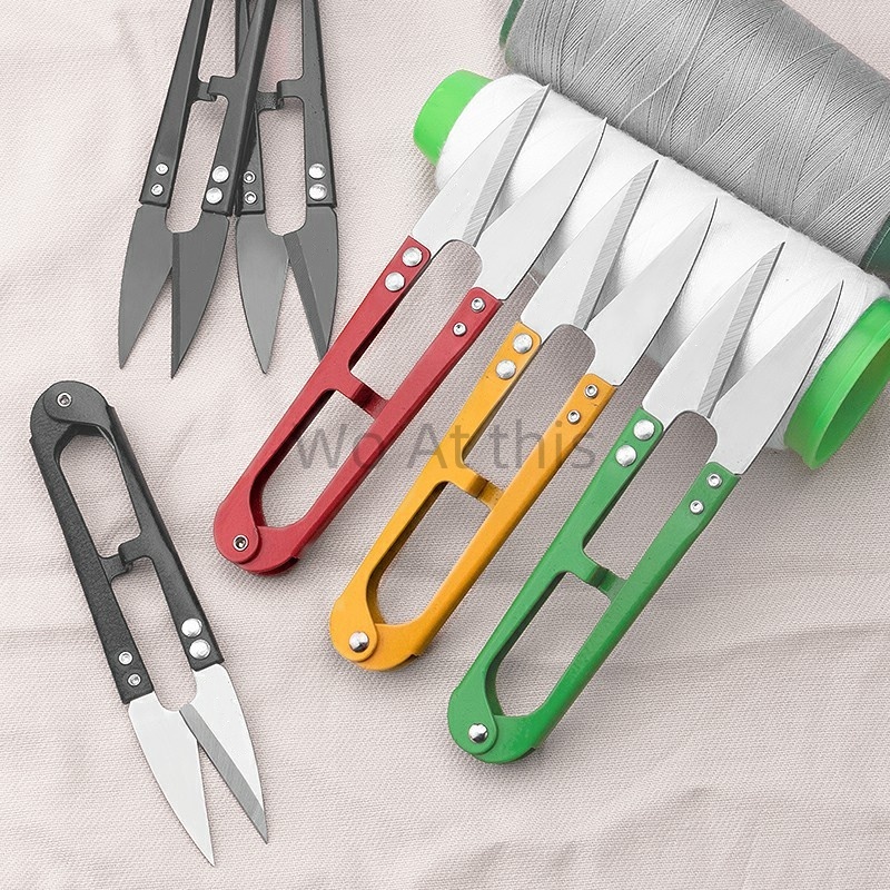 Sewing Scissors U Shape Scissor Stainless Steel Portable Cutter Yarn ...