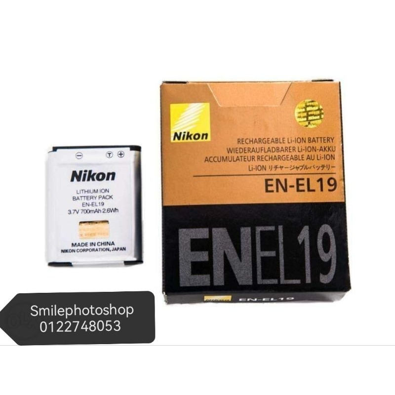 Nikon EN-EL19 Lithium-Ion Battery (700mAh)wanrranty 1 years | Shopee Malaysia
