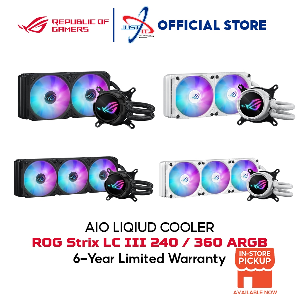 ASUS Rog Strix LC III LC360 ARGB AIO Liquid Cooler - Black/White ...