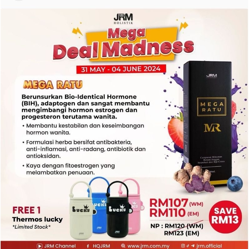 JRM MEGA RATU FREE TERMOS LUCKY (LIMITED EDITION) | Shopee Malaysia