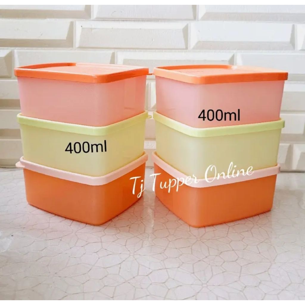 Tupperware Square Round (2 PCS / 6 PCS) 400ml | Shopee Malaysia