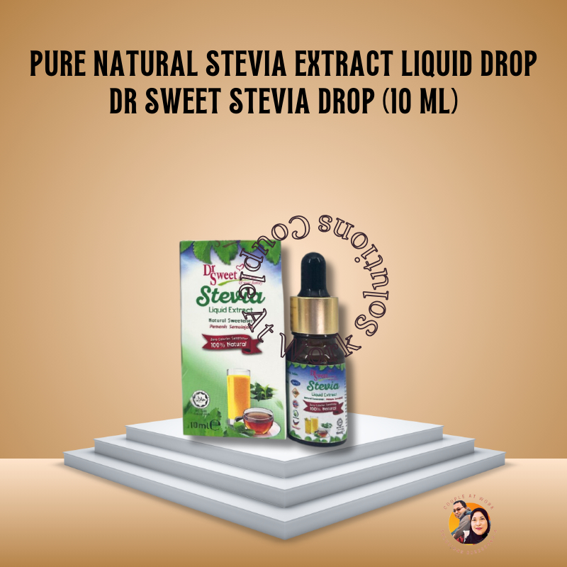 DR SWEET STEVIA EXTRACT (10 ML) LIQUID DROP PURE NATURAL SWEETENER ZERO ...