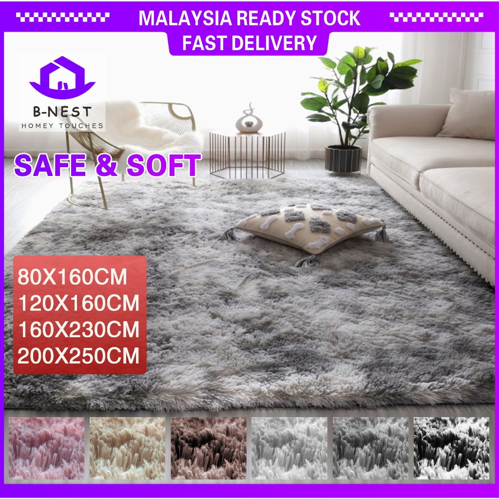 B-NEST S / M / L / XL / XXL /XXL Gradient Carpet lulu fur carpet fluffy ...