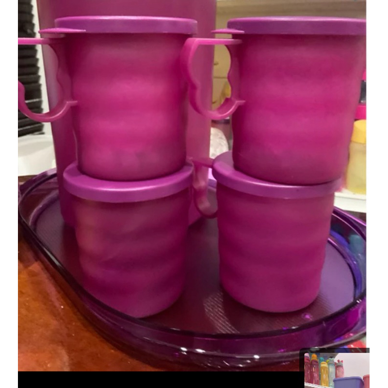Tupperware Mug With Cover 350ml (4pcs) | Shopee Malaysia