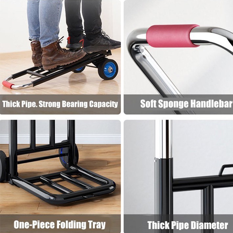 Trolley Heavy Duty MAX 300KG Troli Barang Portable Extendable Hand ...