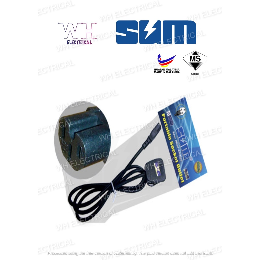 SUM ELECTRIC KETTLE / RICE COOKER POWER CORD WITH SIRIM [3PIN PLUG TOP ...