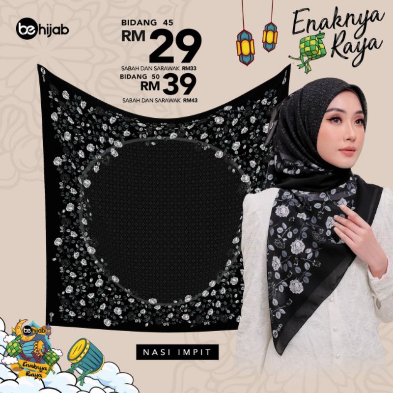 Nasi impit bidang 50 Be Hijab edisi raya | Shopee Malaysia