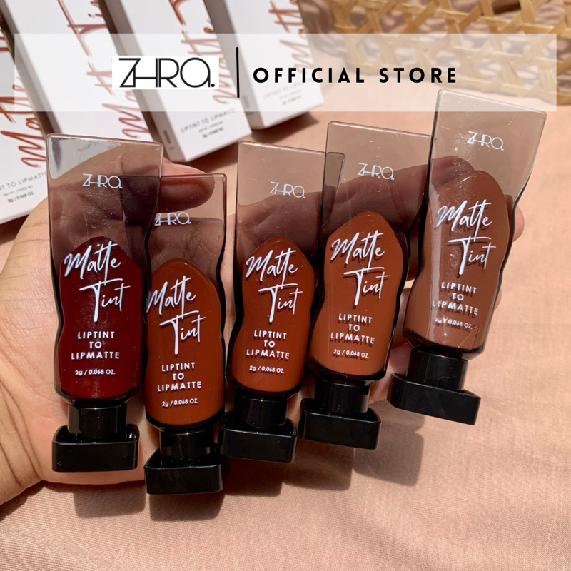 ZHRA MATTE TINT liptint to lipmatte ultra light weight brown shade ...