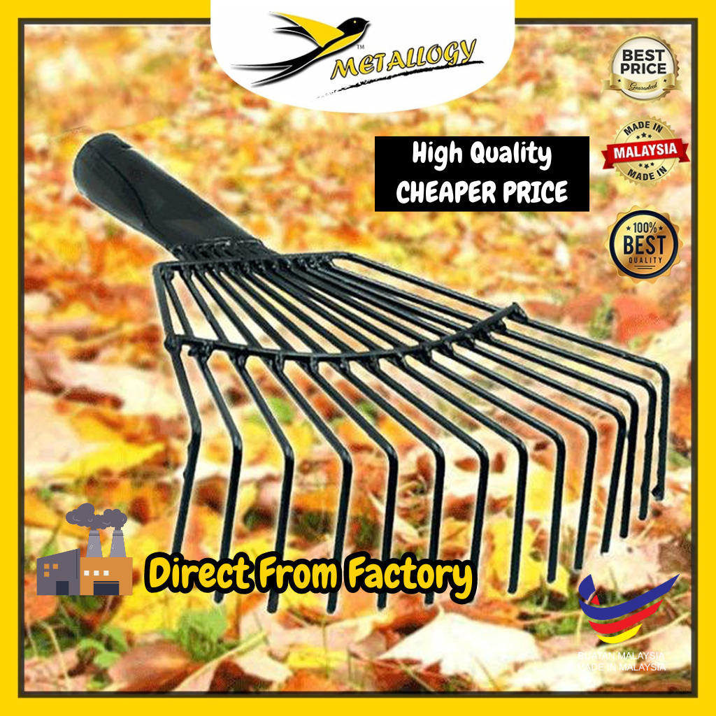 [Different Size] Metallogy Grass Claw Rake Garden Tool Leaf Small ...