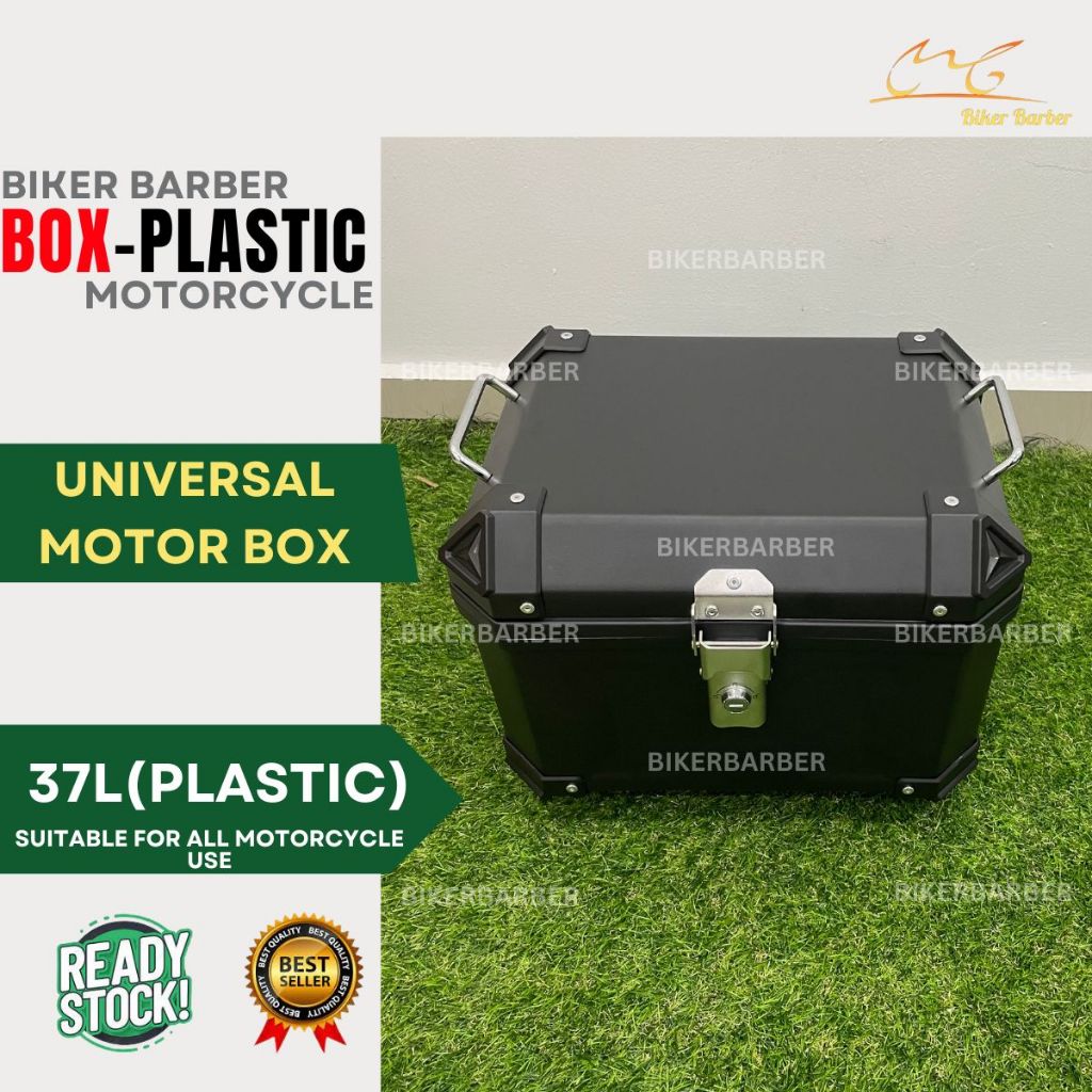 Box Moto Kotak PP Material 45L 36L Liter Peti Black JbStyle Motosikal ...
