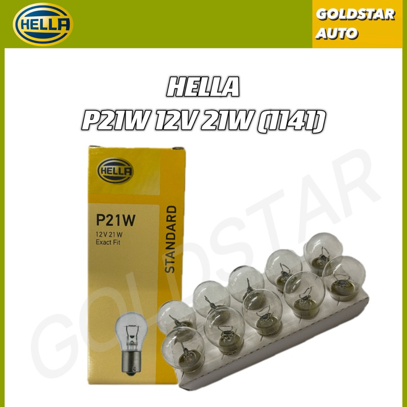 [ HELLA ] P21W 12V 21W (1141) HALOGEN BULB ( 1BOX=10PIECE ) ( ORIGINAL ) | Shopee Malaysia
