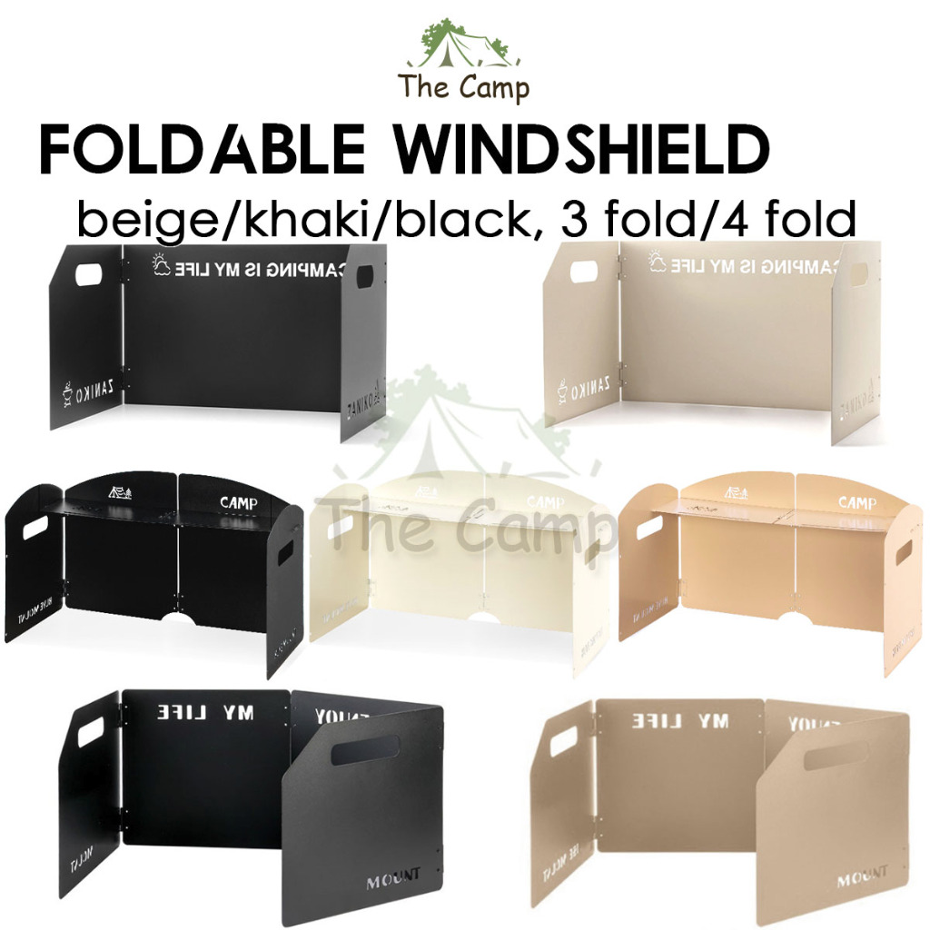 Foldable Outdoor Windshield 3 4 Fold Top Stove Windscreen Wind Sheild ...