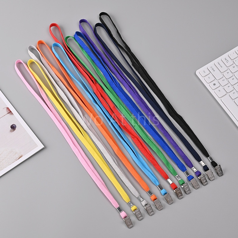 1PC Nylon Lanyard 1x45cm Metal Clip Event Organizer Office Stationery ...