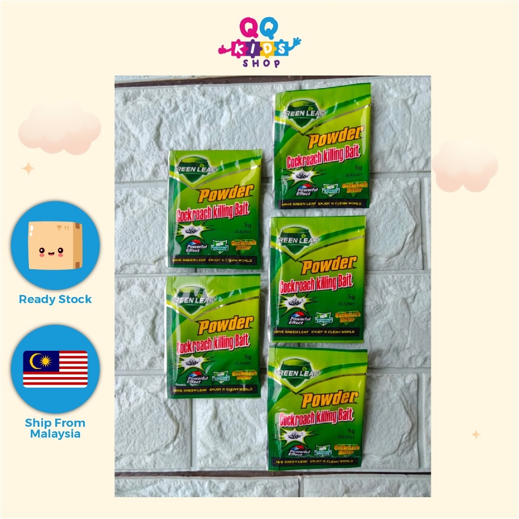 Green Leaf Powder Cockroach Killing Bait 5g Cockroach Killer Ubat Lipas ...