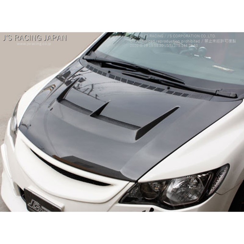 FD2 - J'S JS Racing Carbon Bonnet for Honda Civic FD2 Type R / PN: ABS ...