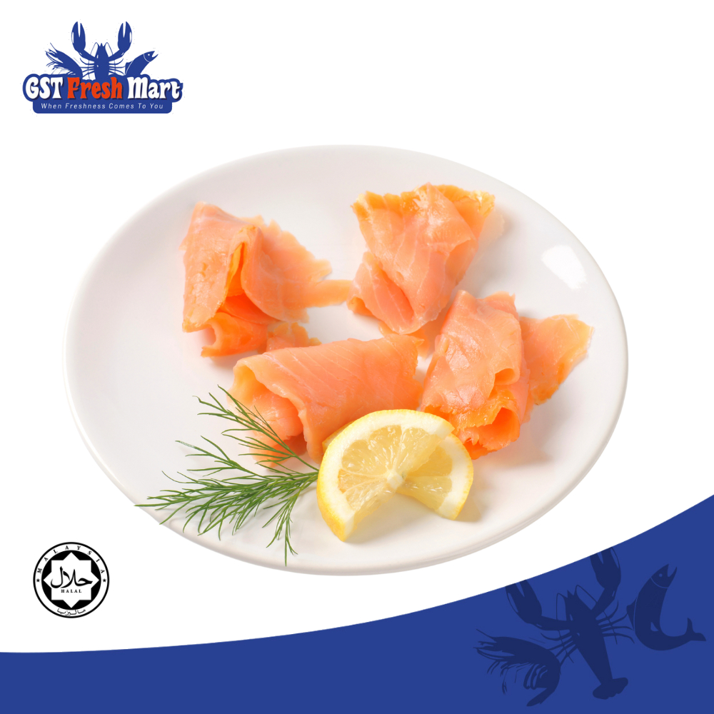 FROZEN NORWEGIAN PREMIUM SMOKED SALMON PRESLICED 100GM/PKT 烟熏三文鱼- GST ...
