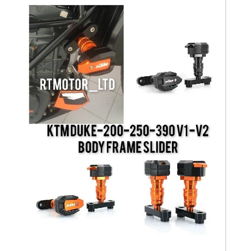 KTM DUKE-200-250-390 V1-V2 2013 - 2023 BODY FRAME SLIDER SIDE ENGINE ...
