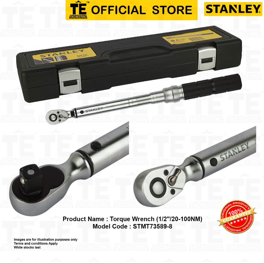 STANLEY 1/2" DR Torque Wrench 20-100Nm (STMT73589-8) | Shopee Malaysia
