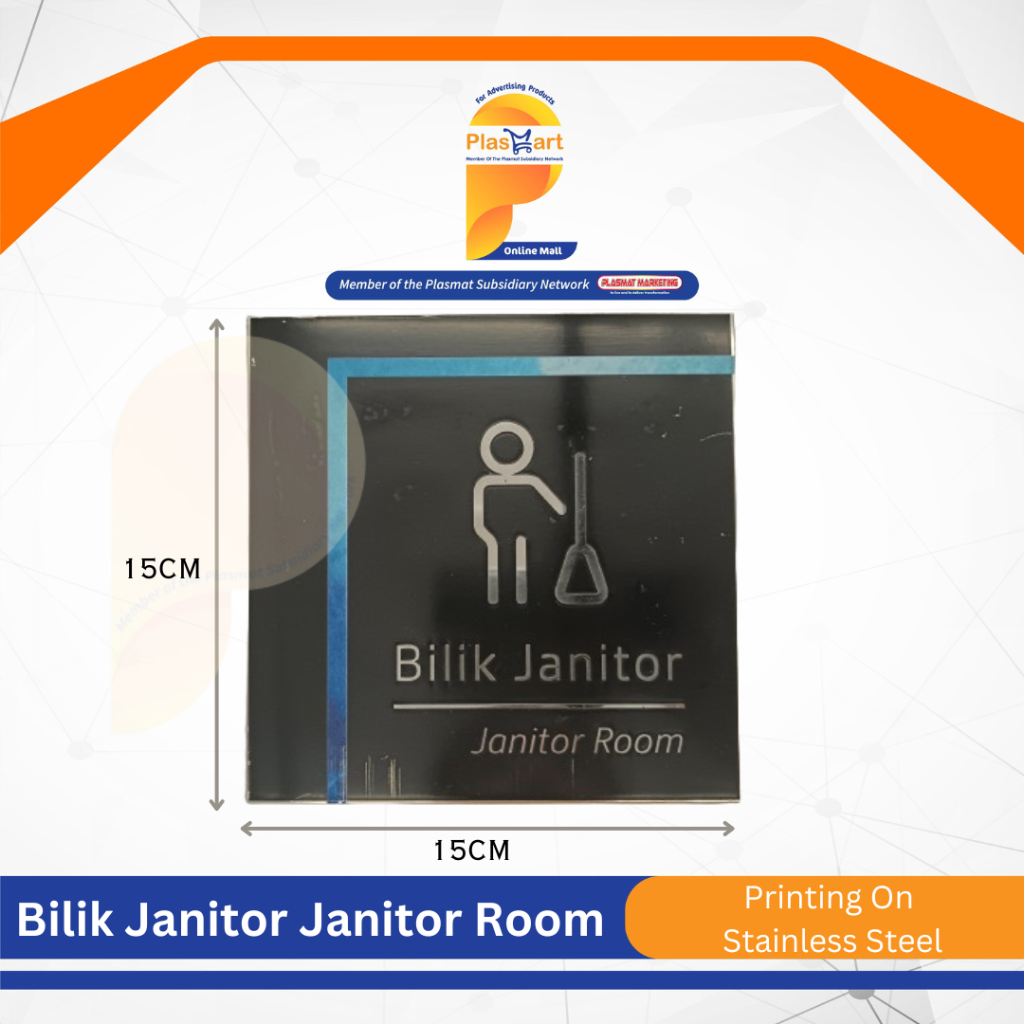 Bilik Janitor . Janitor Room Stainless Steel Sign | Shopee Malaysia