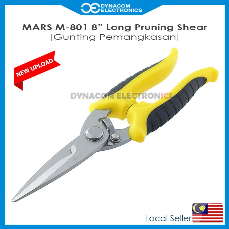 MARS M-801 8” Long Pruning Shear Cutter[Gunting Pemangkasan] | Shopee ...
