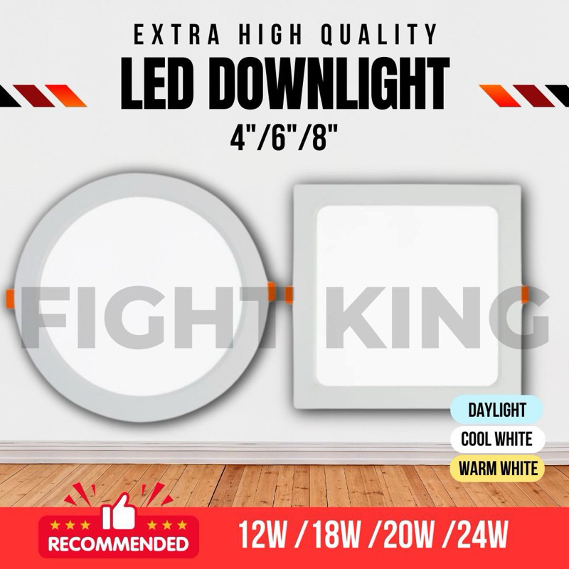 🔥FIGHT KING🔥SIRIM LED Downlight Round Square 12W 18W 20W 24W Lampu ...