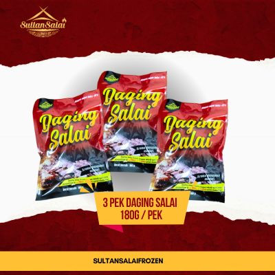 SULTAN SALAI | 3 PEK DAGING SALAI 180g | Shopee Malaysia