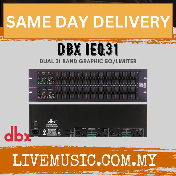 Dbx By Harman iEQ31 Dual 31-Band Graphic EQ/Limiter with Type V™ NR and AFS® ( iEQ-31 / iEQ 31 ...