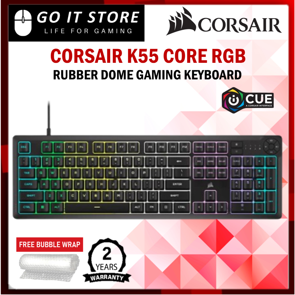 Corsair K55 CORE RGB Membrane Gaming Keyboard / K55 RGB Pro Gaming ...